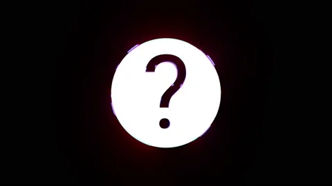 Question mark symbol inside Circle glitc... | Stock Video | Pond5