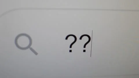 question mark "?" symbol typed on a goog... | Stock Video | Pond5
