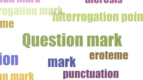 Question Mark Tag Cloud Animated Isolate... | Stock Video | Pond5