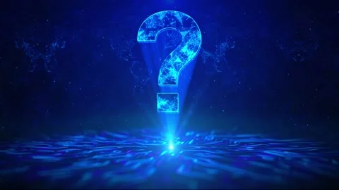 Question Mark Text with HUD Rotation Dig... | Stock Video | Pond5