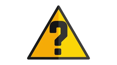 question mark warning sign icon in and ... | Stock Video | Pond5