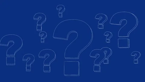 Question marks animated on blue backgrou... | Stock Video | Pond5