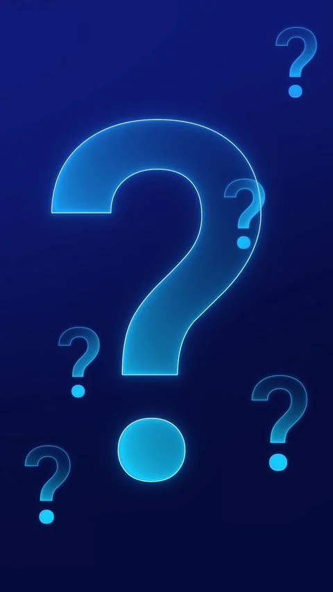 Question marks animation blue background... | Stock Video | Pond5