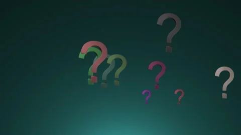 question marks animation dark blue green... | Stock Video | Pond5