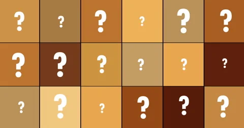 Question marks over rectangular shapes. ... | Stock Video | Pond5