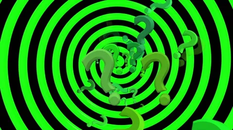 Question marks with rotating spiral in g... | Stock Video | Pond5