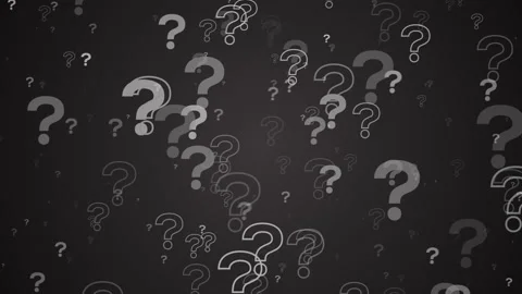 question marks text animation black back... | Stock Video | Pond5