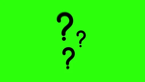 Question Marks Zoom Animation on Green B... | Stock Video | Pond5