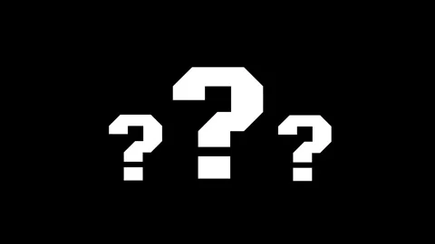 Questions Mark Animated on Green Screen | Stock Video | Pond5