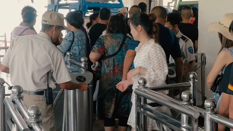 People Queue Stock Footage ~ Royalty Free Stock Videos | Pond5