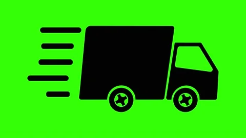 Quick Moving Delivery Van Animation Loop... | Stock Video | Pond5