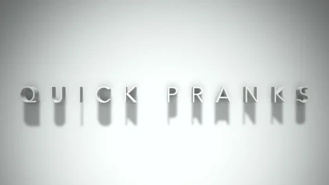 quick pranks 3D title animation white te... | Stock Video | Pond5