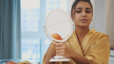 Quiet beauty. Portrait of a calm young l... | Stock Video | Pond5