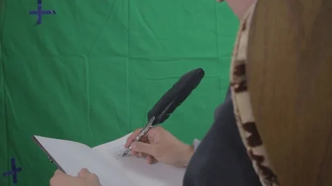 Quill and Ink Scenery; Green Screen / Ch... | Stock Video | Pond5