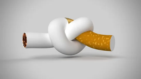 Quit smoking. Animation of a cigarette t... | Stock Video | Pond5