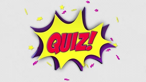 QUIZ Comic Word and 3D Speech Balloon An... | Stock Video | Pond5