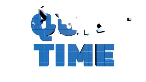 Quiz time animation advertising text. Ti... | Stock Video | Pond5