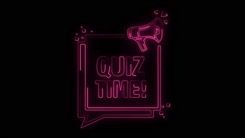 Quiz time neon sign in a frame with a on... | Stock Video | Pond5