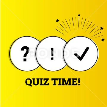 Quiz time, question mark banner design template: Graphic #154660509
