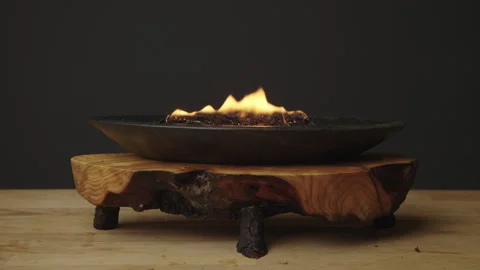 Qulleq, traditional inuit oil lamp. | Stock Video | Pond5