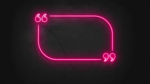 Quote speech bubble neon frame motion ba... | Stock Video | Pond5
