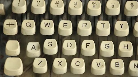qwerty key, letters, numbers, and symbol... | Stock Video | Pond5
