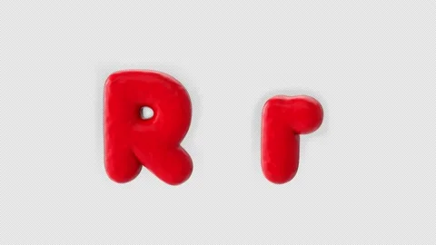 R Letters Cartoon Font, Alpha Channel | Stock Video | Pond5