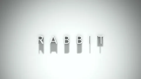 Rabbit 3D title animation text with shad... | Stock Video | Pond5