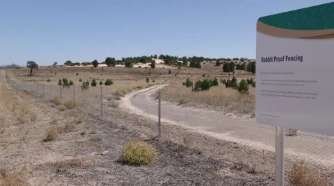 Rabbit-proof Fence in Australia National... | Stock Video | Pond5