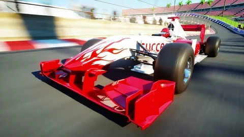 Race car. Formula 1. Very fast driving. ... | Stock Video | Pond5