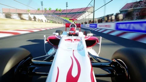 Race car. Formula 1. Very fast driving. ... | Stock Video | Pond5