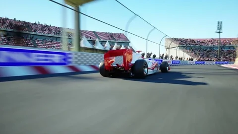 Race car. Formula 1. Very fast driving. ... | Stock Video | Pond5