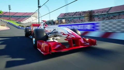 Race car. Formula 1. Very fast driving. ... | Stock Video | Pond5