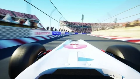 Race car. Formula 1. Very fast driving. ... | Stock Video | Pond5