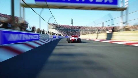 Race car. Formula 1. Very fast driving. ... | Stock Video | Pond5