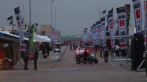 Race track paddock | Stock Video | Pond5