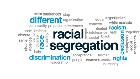 Racial segregation animated word cloud, ... | Stock Video | Pond5