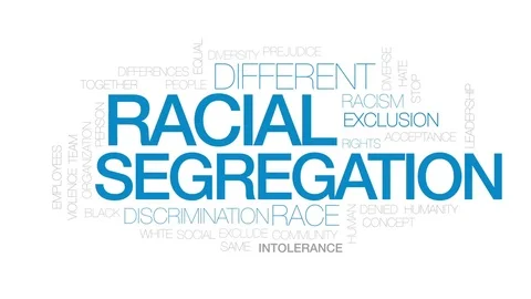 Racial segregation animated word cloud, ... | Stock Video | Pond5