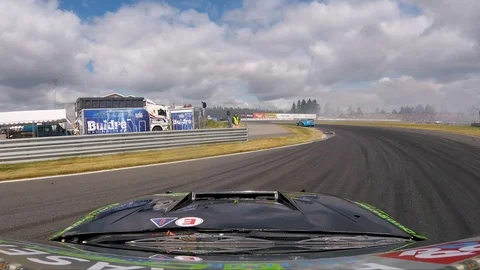 Racing car breaking its motor on a dange... | Stock Video | Pond5