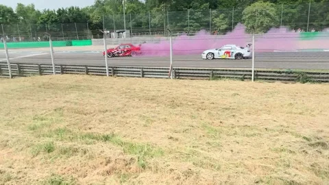 Racing car drifting at Monza Circuit | Stock Video | Pond5