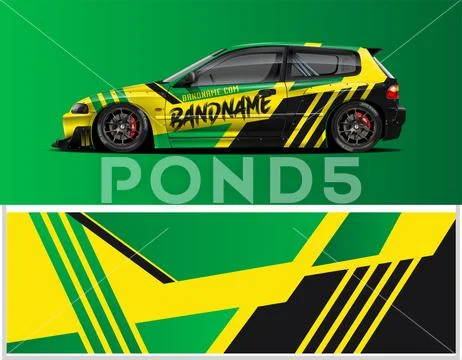 Racing car wrap design, sports car wrap design for Car Signs ~ Clip Art ...