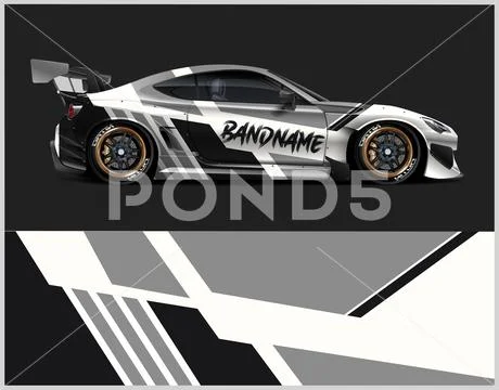 Racing car wrap design, sports car wrap design for Car Signs: Royalty ...