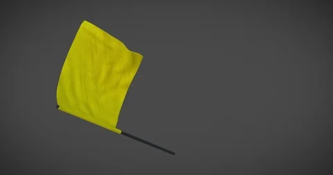 Racing flags - Yellow flag looping anima... | Stock Video | Pond5