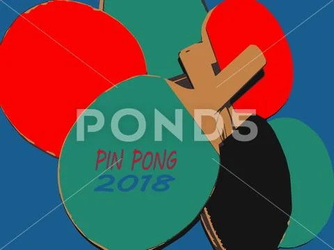 Rackets for ping pong. Color vector illustration: Royalty Free #98542282