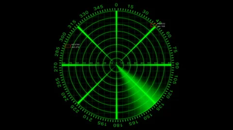 radar animation with moving objects | Stock Video | Pond5