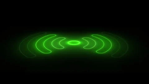 Radar animation. Signal source. Neon ico... | Stock Video | Pond5