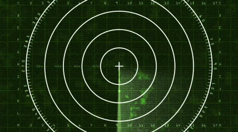 Radar Blip Full Screen, Analog (25fps) | Stock Video | Pond5