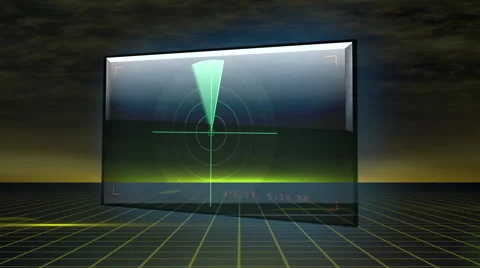 Radar on computer monitor | Stock Video | Pond5