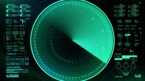 Radar detecting objects location and spe... | Stock Video | Pond5