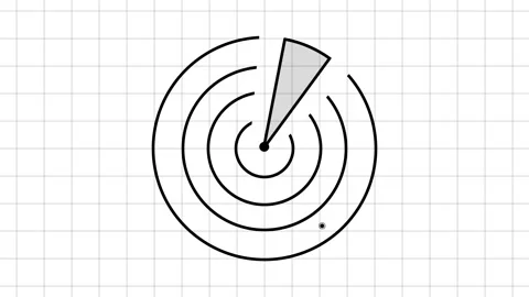 Radar Detection Animation icon on white ... | Stock Video | Pond5